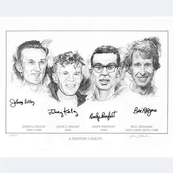 "A Boston Legacy" Lithograph Print | Bill Rodgers Running Center