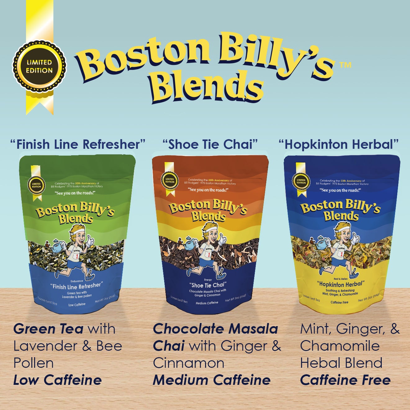 Boston Billy's Shoe Tie Chai - Chocolate Masala Chai | Bill Rodgers ...
